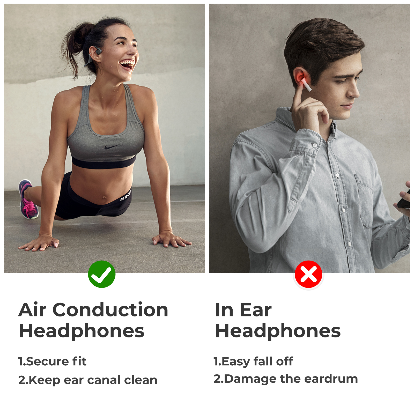 MINISO X60 Wireless Earbuds Bone Conduction Bluetooth 5.4 Sports ...
