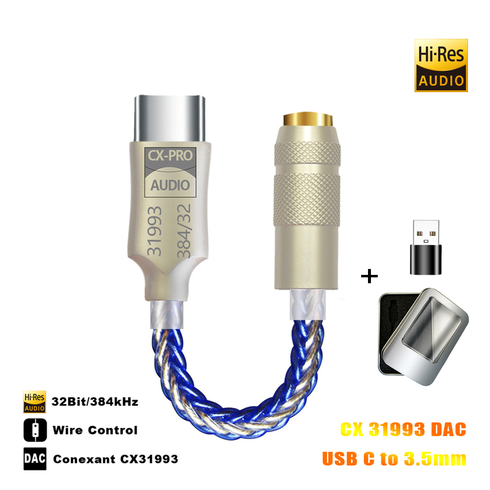 CX31993 DAC USB Type C to 3.5mm Jack Adapter CB1200AU EQ Toning Walk ...