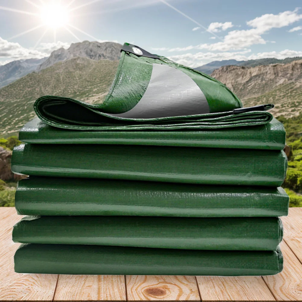 Green Waterproof Canvas Tarpaulin (1x Twice Thicker Than Normal ...