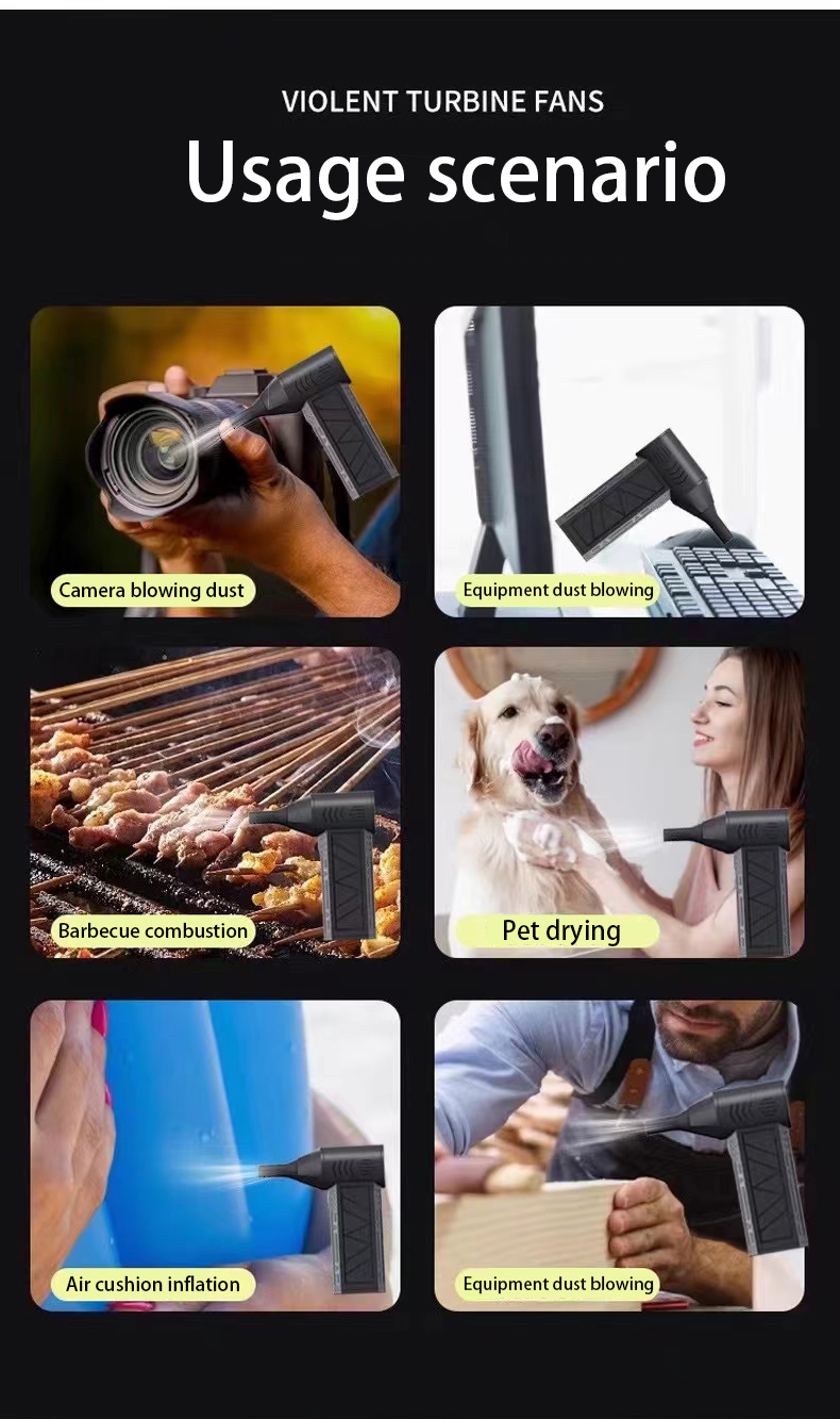 【MY STOCK】Mini Turbocharged Fan 130000 RPM Turboblower Jet Fan Violent ...