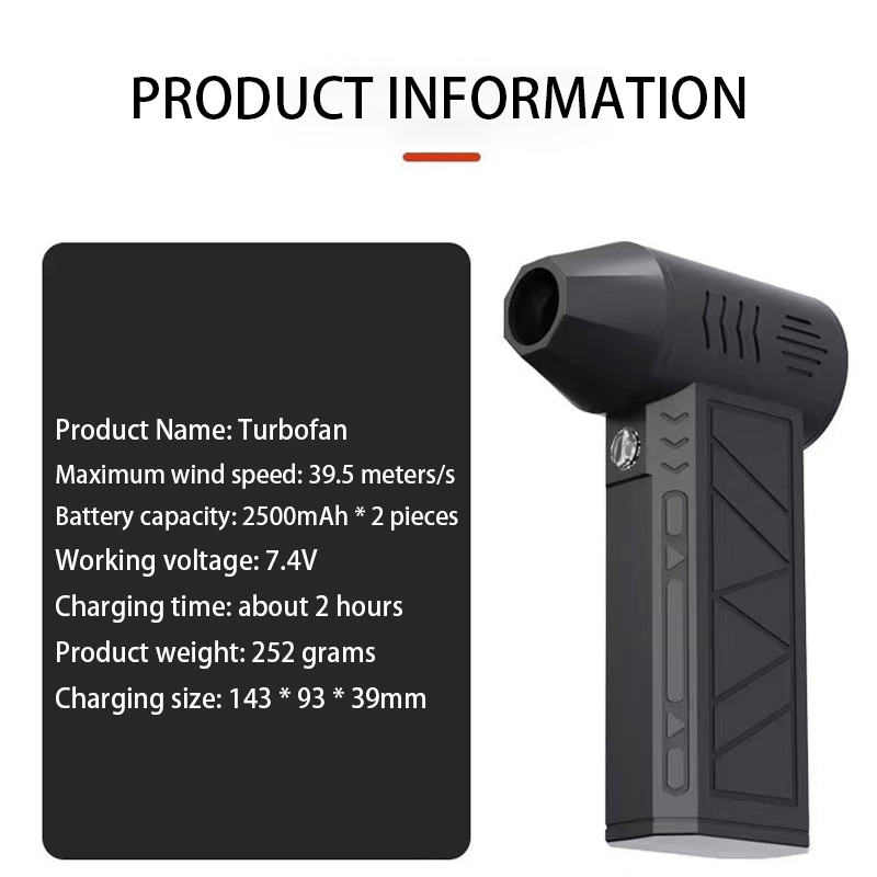 【MY STOCK】Mini Turbocharged Fan 130000 RPM Turboblower Jet Fan Violent ...