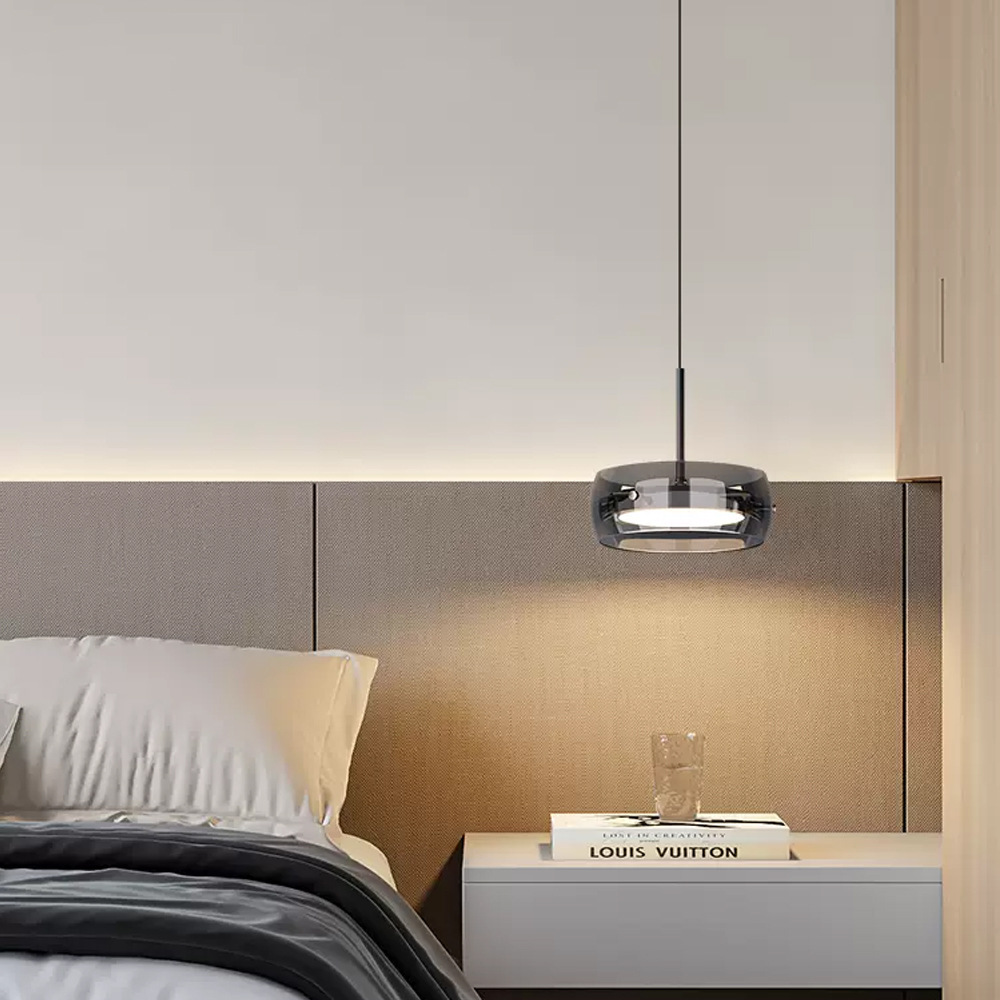 Nordic Double-sided Light Glass Pendant Light Modern 3 Head Dining ...