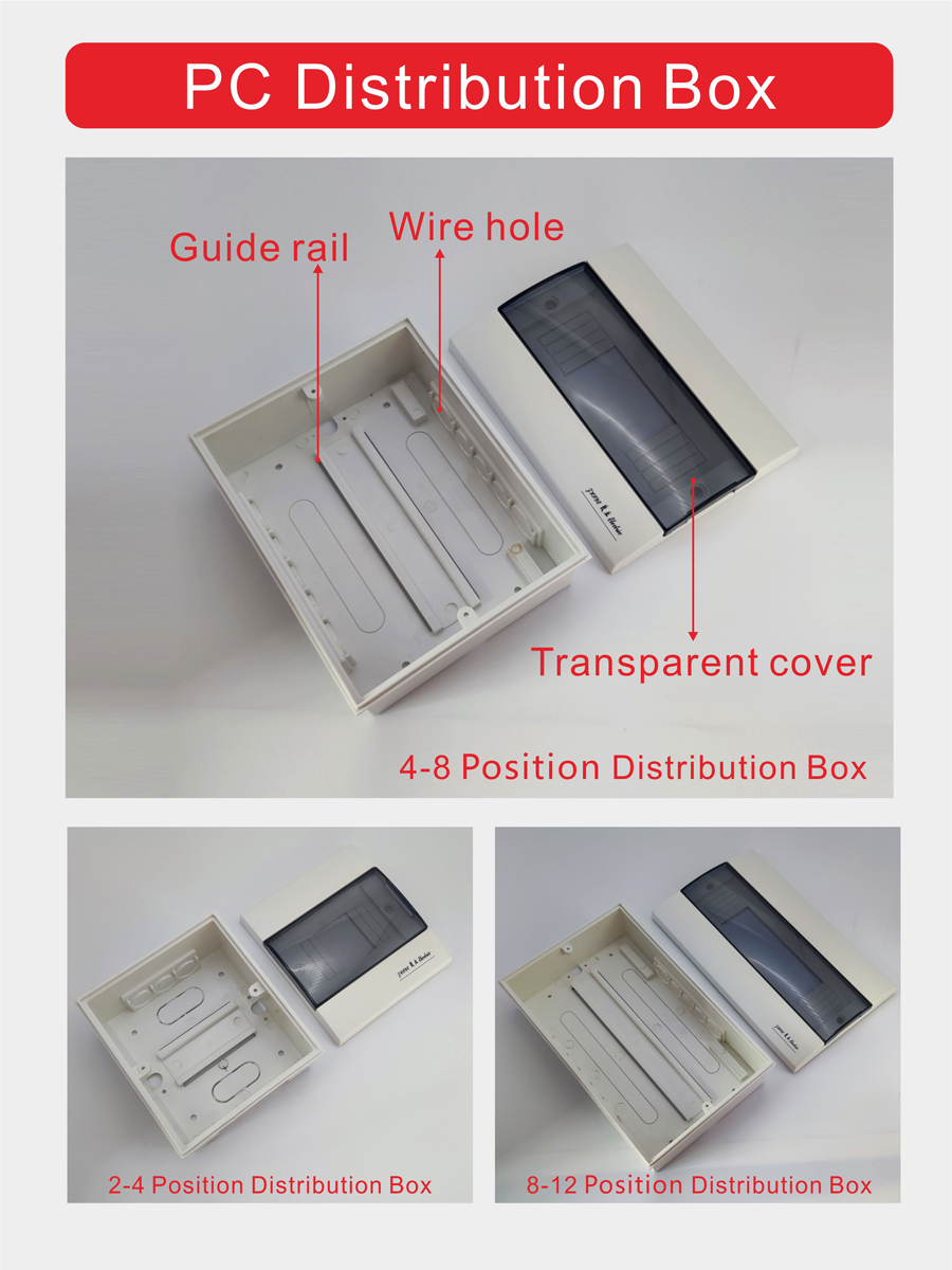 Electrical Adjustable Distribution Box 2-12 WAY PC Plastic Outdoor ...