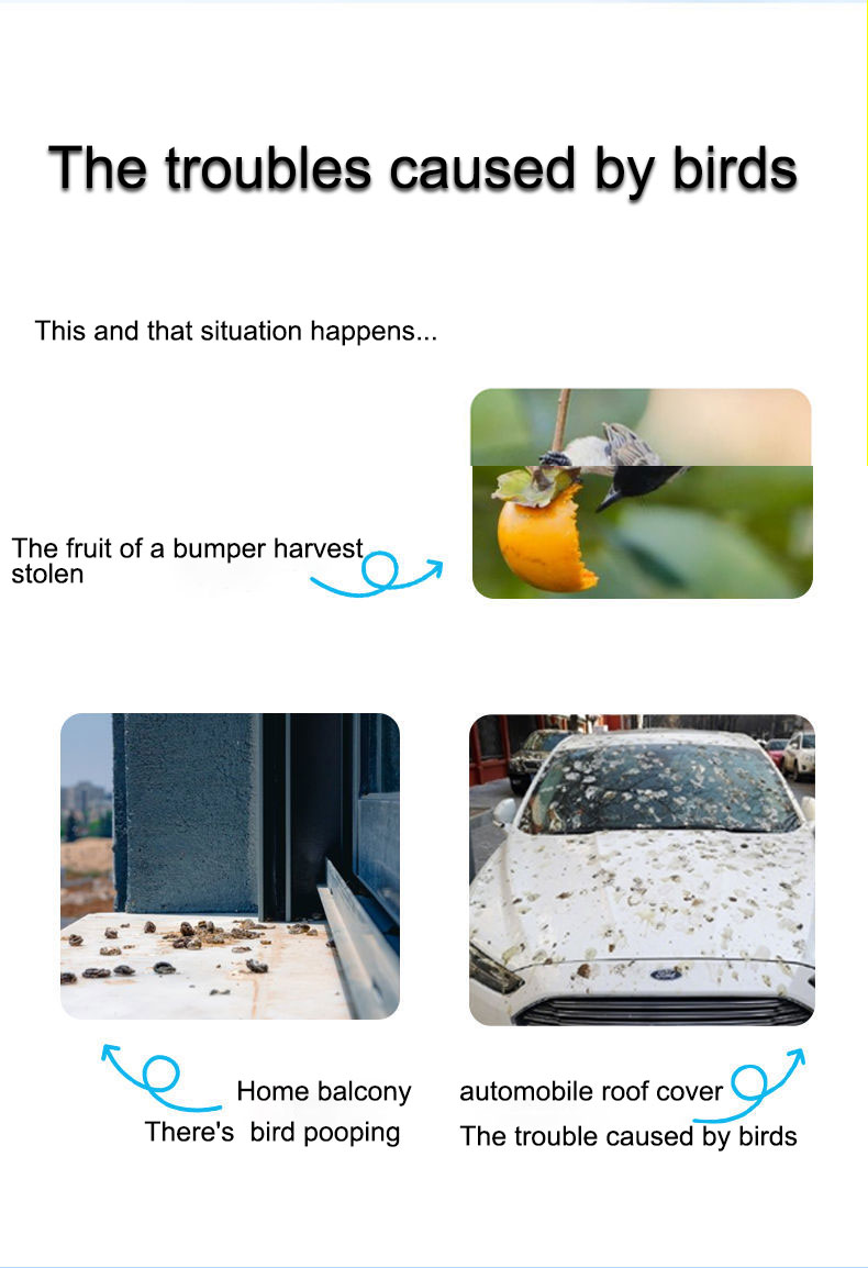 【No Birds within 10000 meters】 IOO Bird repellent outdoor Pigeons ...