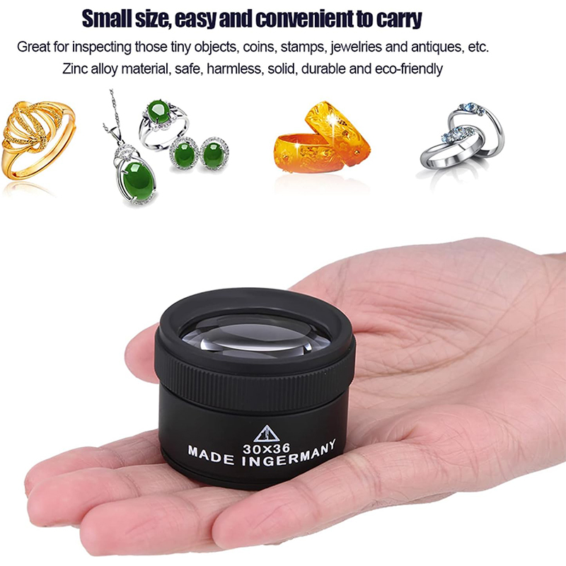 KIPRUN Magnifying Glass, 30X 36mm HD Magnifying Glass, Optical Glass ...