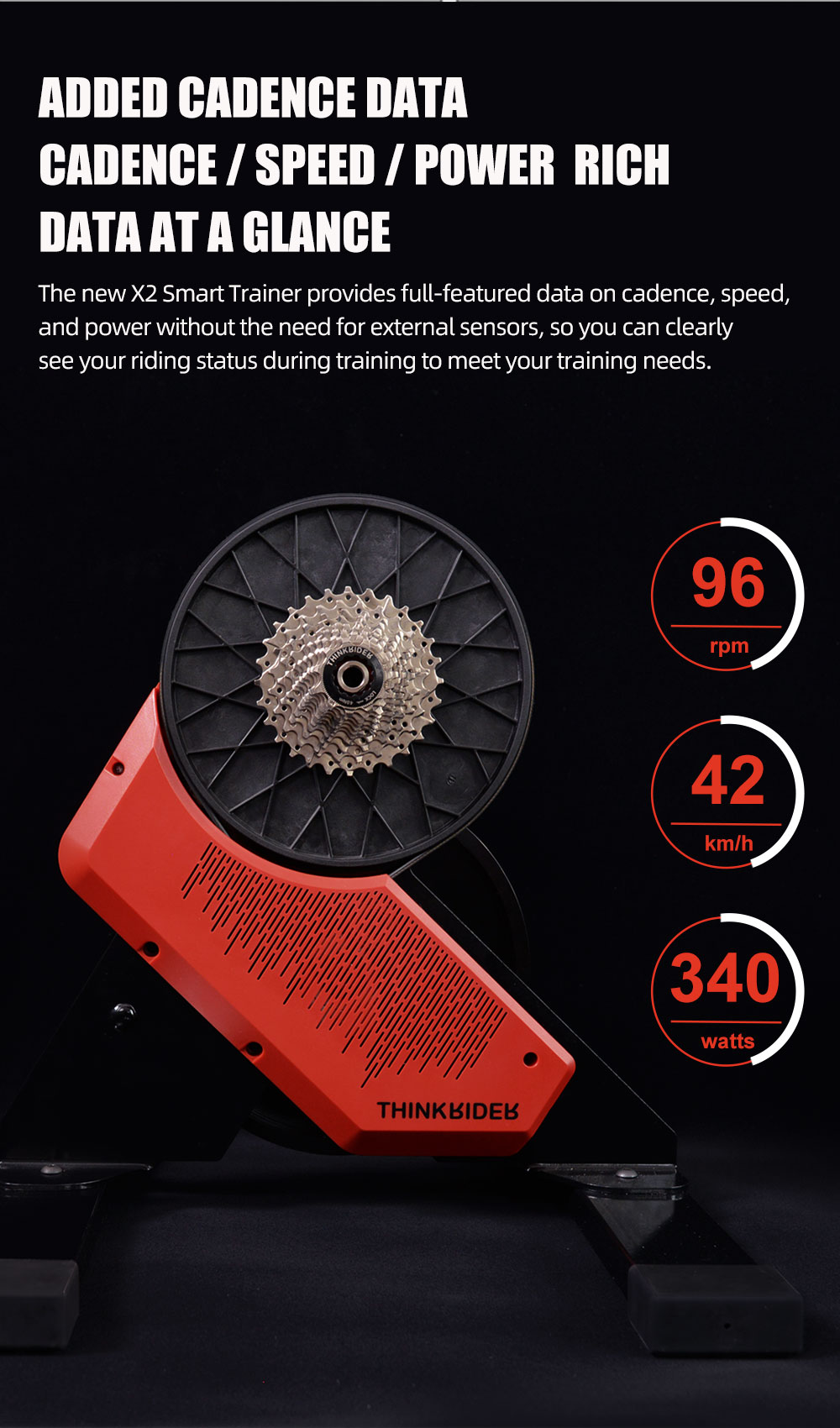 ThinkRider X2 Smart Bike Trainer MTB Road Bicycle home trainer Built-in Power Meter power meter ...