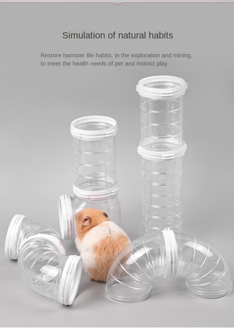 Hamster External Pipe Toy Golden Bear DIY Landscaping Set Pipe Hamster ...