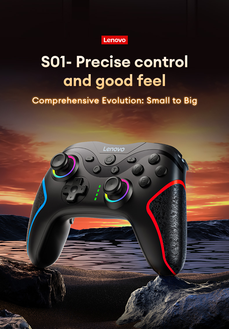 Lenovo S01 Wireless Gaming Controller For Computer Laptop Android TV ...