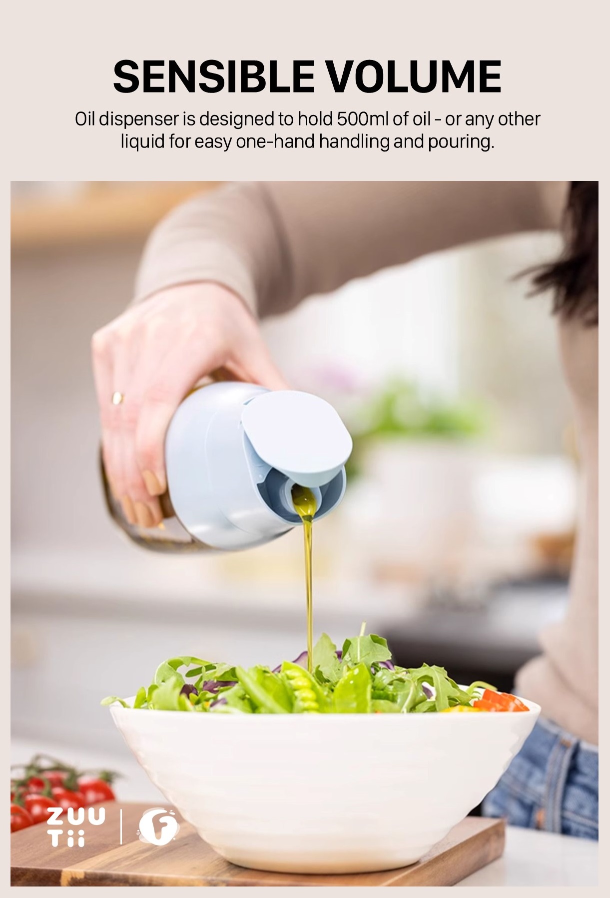 Zuutii Drip-Free Oil Bottle Automatic Switch Cover Anti-drip Sauce Bottle Oil Dispenser Botol ...