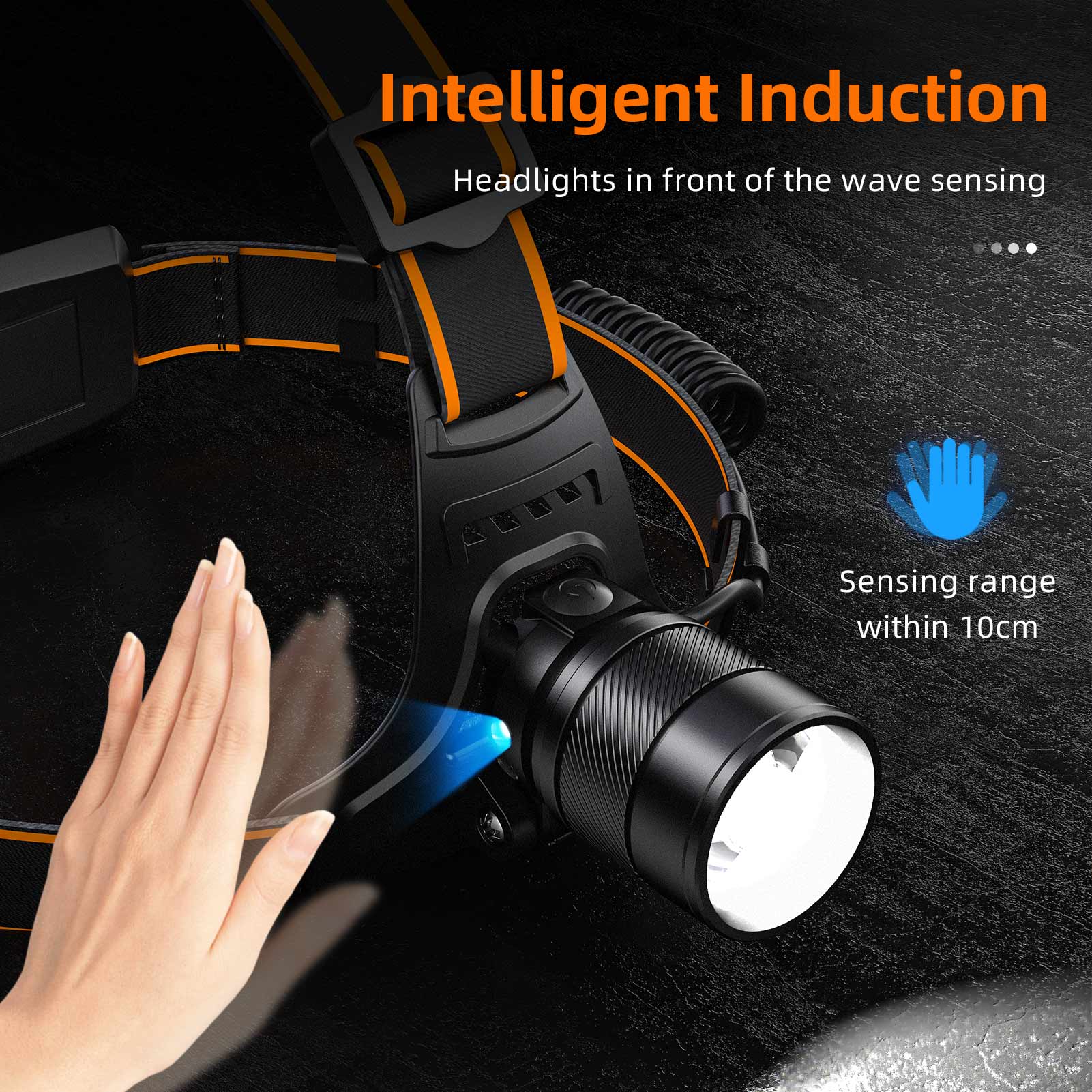 SUPERFIRE Hl71 15W Rechargeable Headlamp Zoomable Headlight Super ...