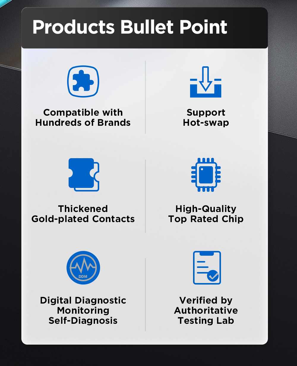 AMPCOM 1.25G LC SFP Multi-mode Duplex Optic Module 1000BASE-SX SFP 850nm 550m DOM LC MMF ...