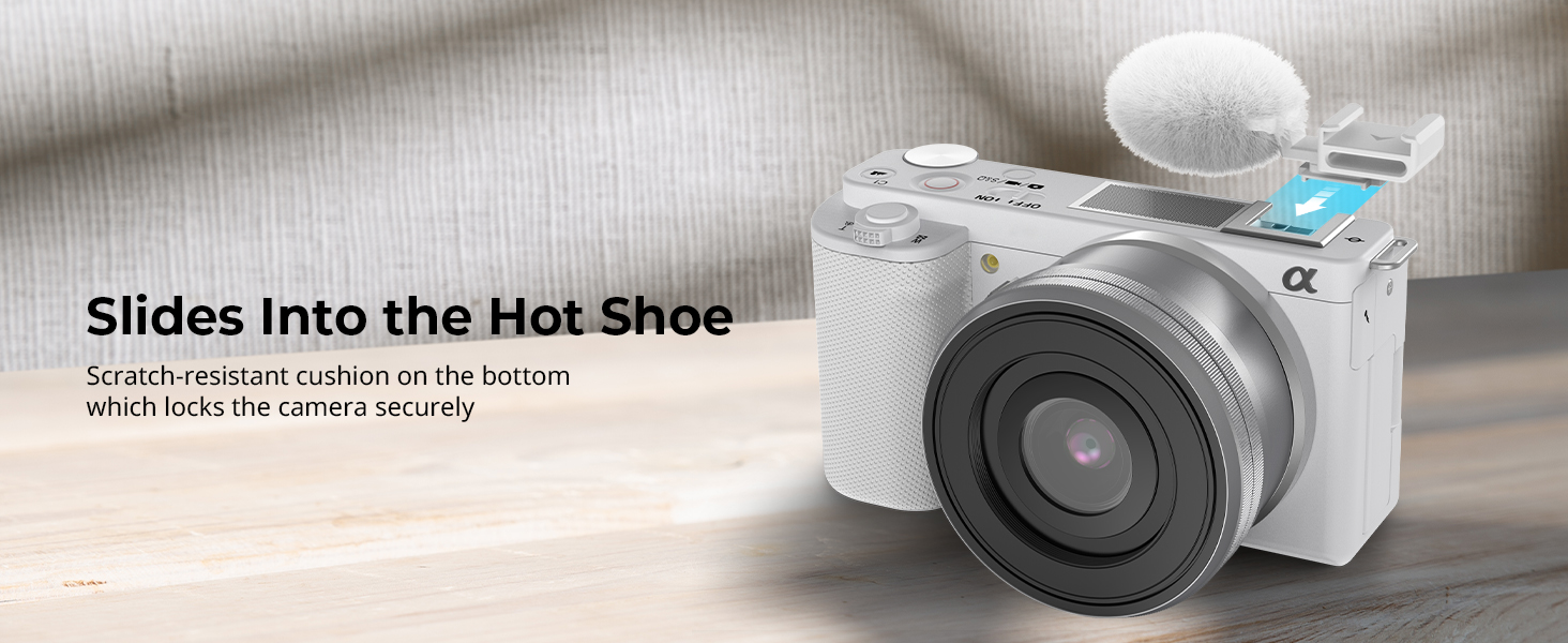 SmallRig Cold Shoe Adapter with Furry Windscreen for Sony ZV-1 II / ZV ...