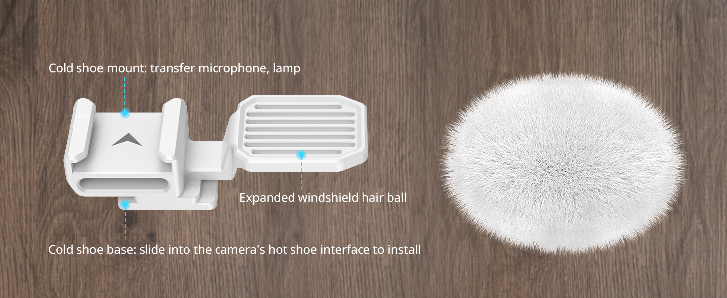 SmallRig Cold Shoe Adapter with Furry Windscreen for Sony ZV-1 II / ZV ...