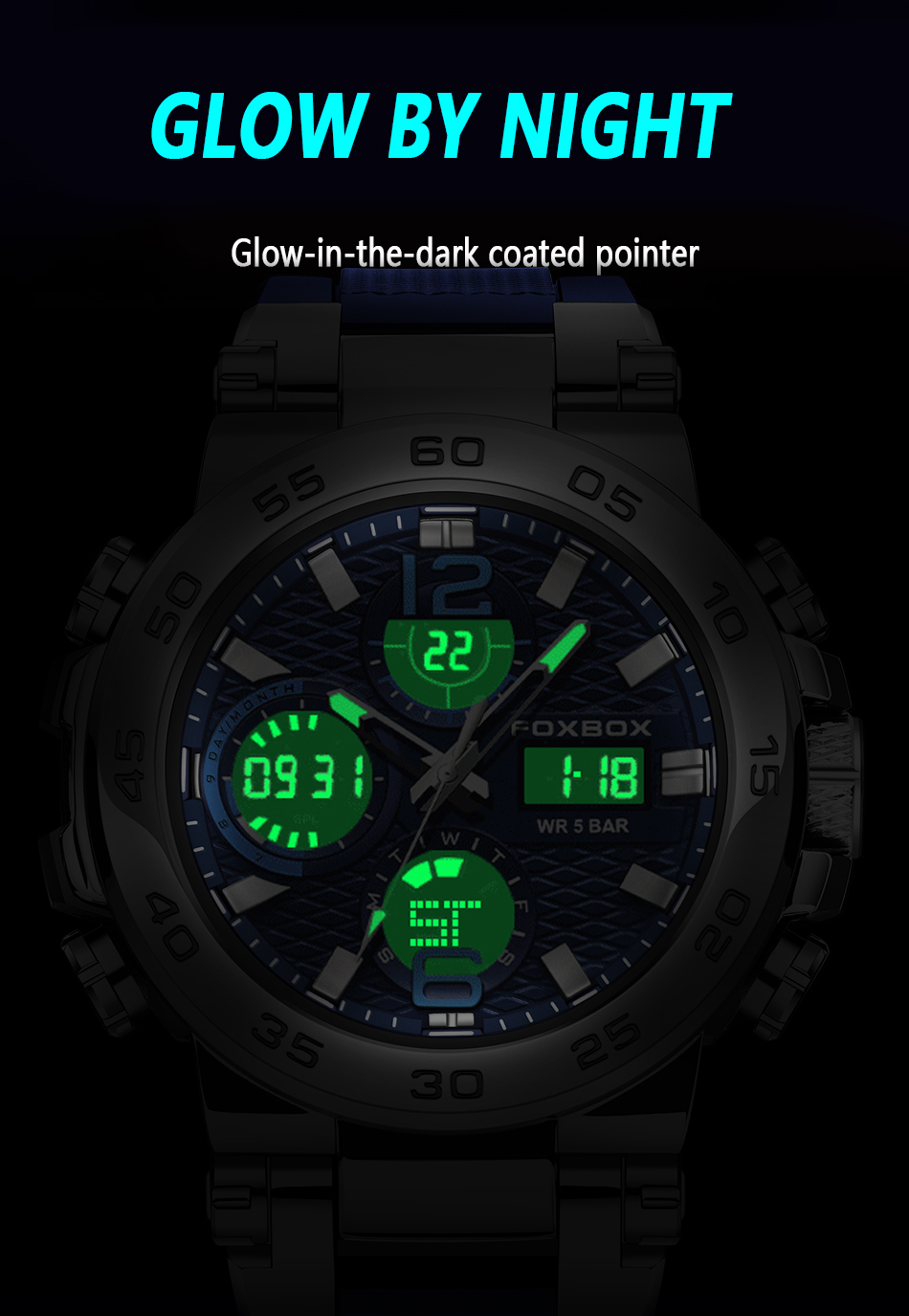 FOXBOX Jam Tangan Lelaki LIGE Digital Sport Watch For Men Swimming ...