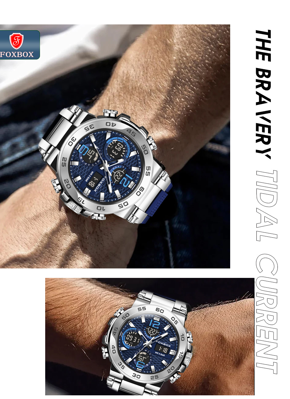 FOXBOX Jam Tangan Lelaki LIGE Digital Sport Watch For Men Swimming ...