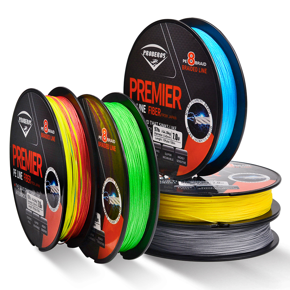 PROBEROS Super Strong 8 Strands Braided Fishing Line -100m/109YDS ...