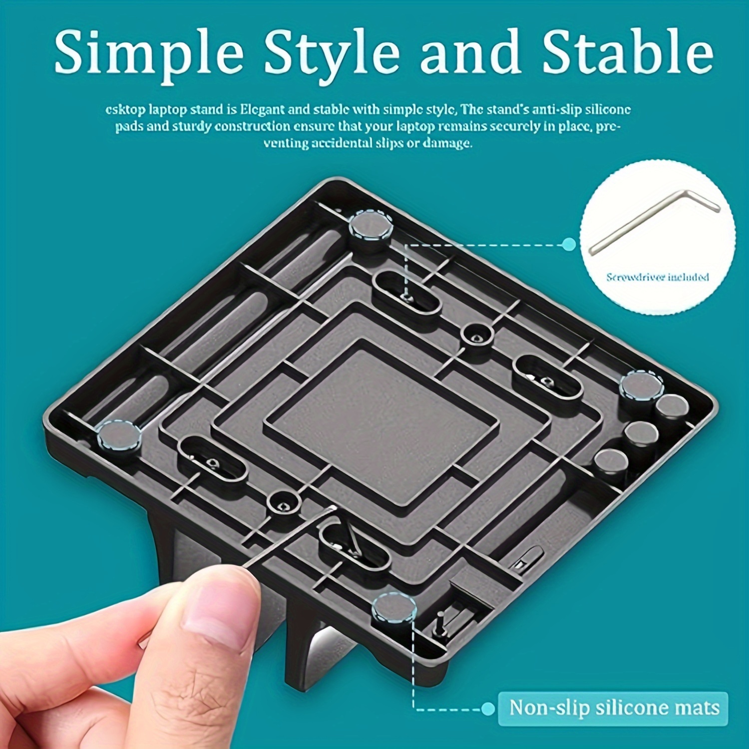 Vertical Laptop Stand for Desk, Dual Slots Plastic Laptop Holder with ...