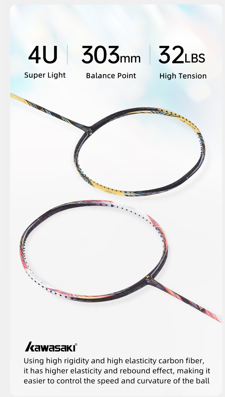 Kawasaki Professional Badminton Racket Master Mao 19 65T High Modulus ...