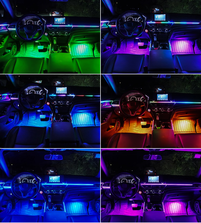 ((22 In 1) Car Ambient Light Symphony Indoor Acrylic Optical Fiber ...