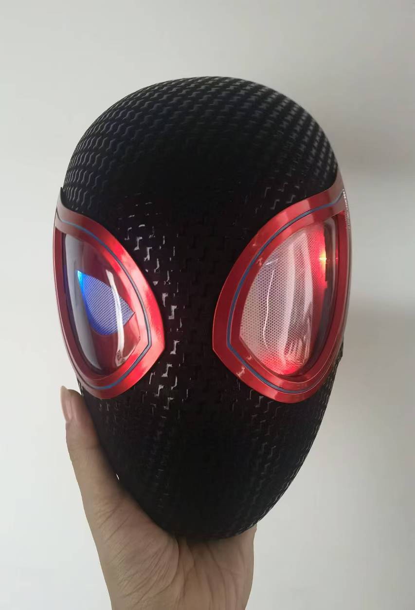 New eye light-up model Miles Spider-Man mask electric eyes movable ...