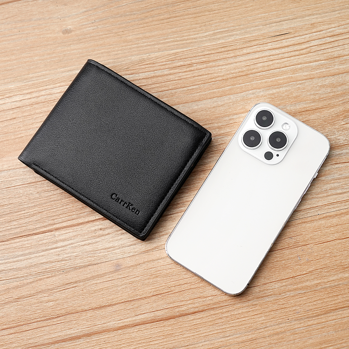 CARRKEN Men's Business Short Wallet - Bifold Multi-Card Holder With ...