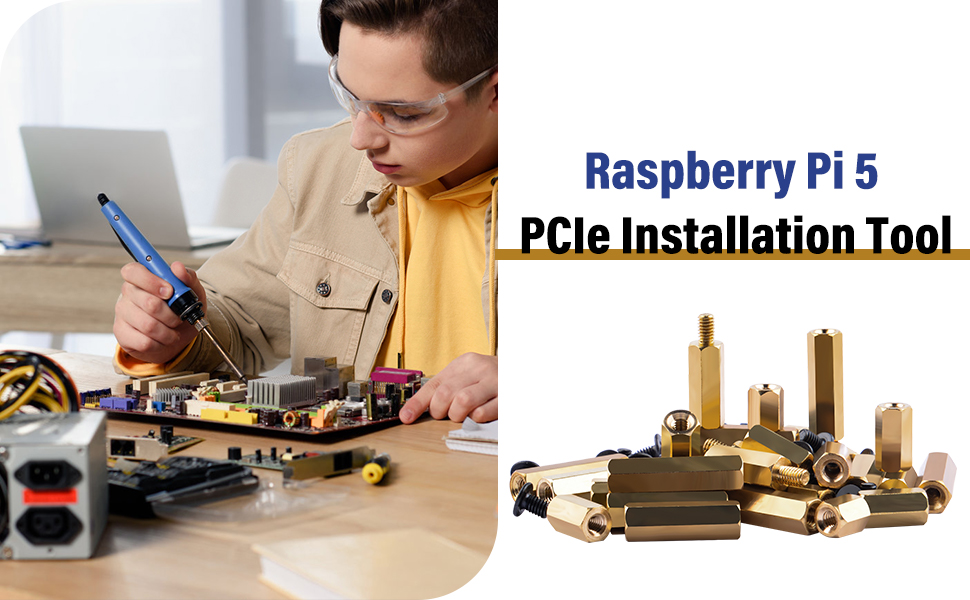 52Pi Raspberry Pi 5 PCIe to M2 NVME Board Installation Spacer Screw Set ...