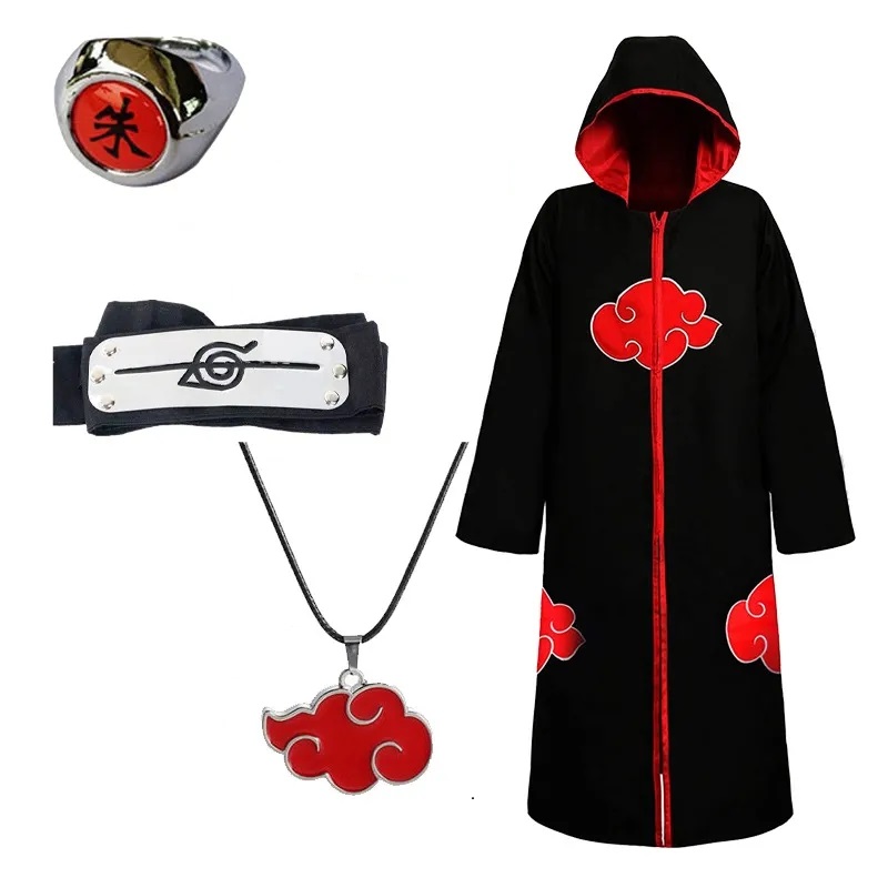 Anime Akatsuki Cloak Cosplay Costume Ninja Long Robe Uniform Cape ...