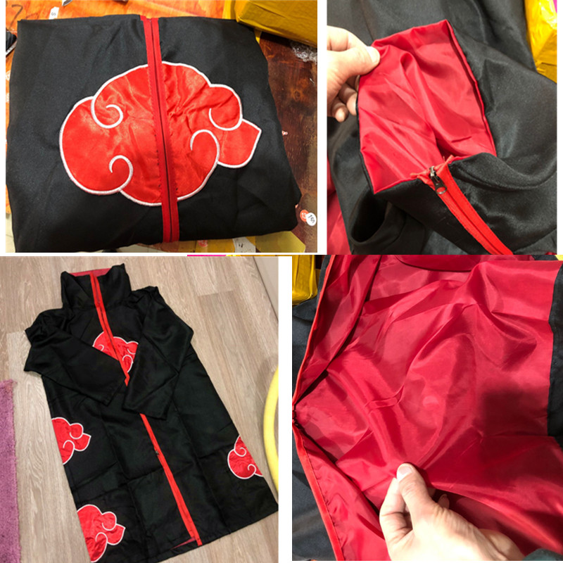 Anime Akatsuki Cloak Cosplay Costume Ninja Long Robe Uniform Cape ...
