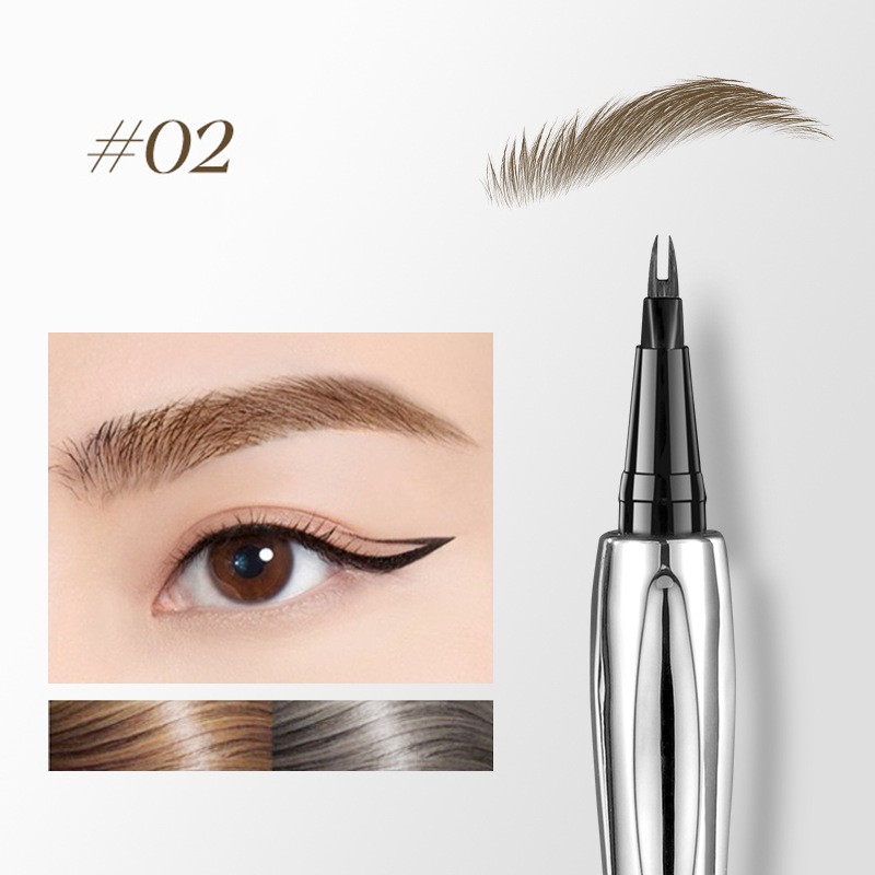 Waterproof Eyebrow Pencil Dual-Ended Fingerprint Resistant Long-Lasting ...
