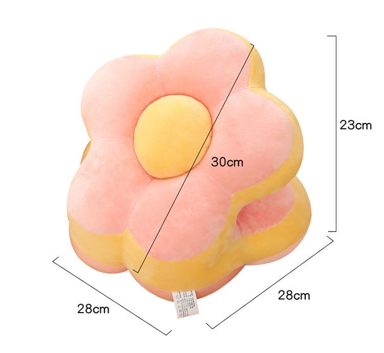 Cute high-color value macaron color flower pillow ice silk nap nap ...