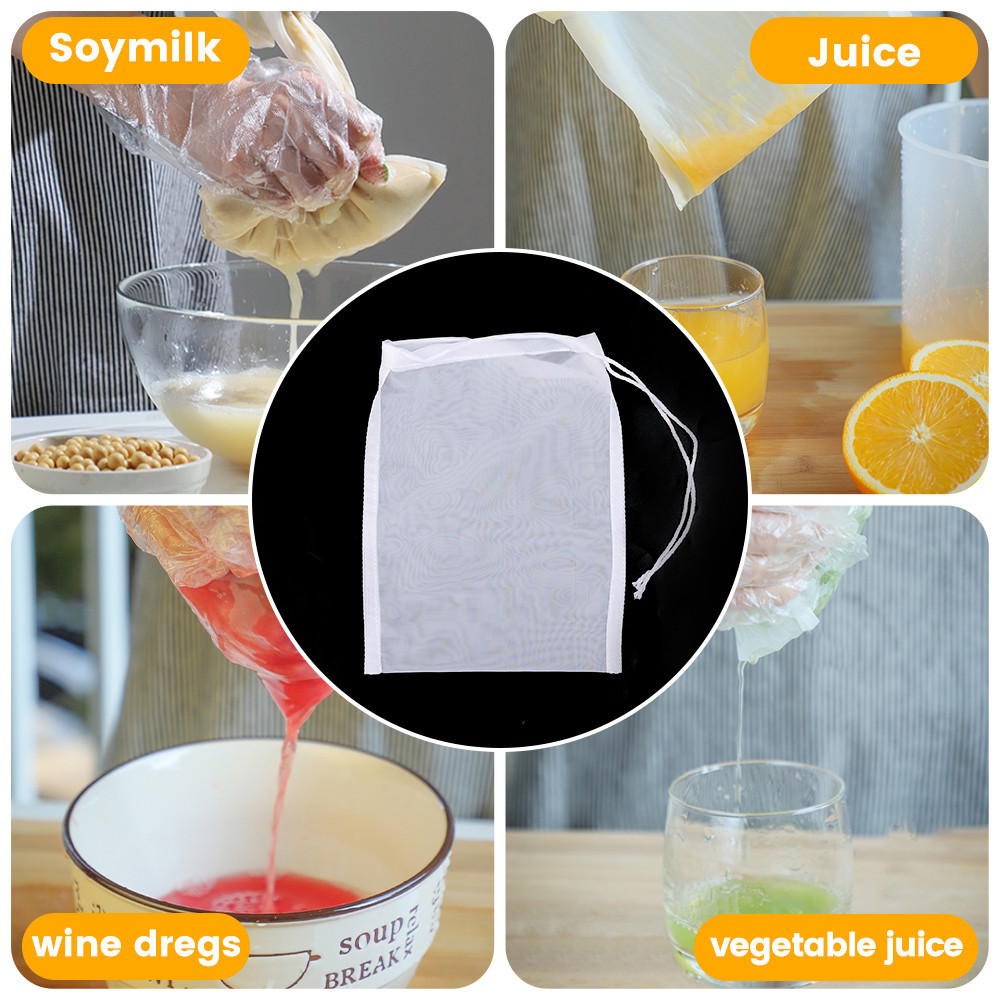 100/200/300 Reusable Mesh Cheesecloth Filter Bags for Straining Food ...