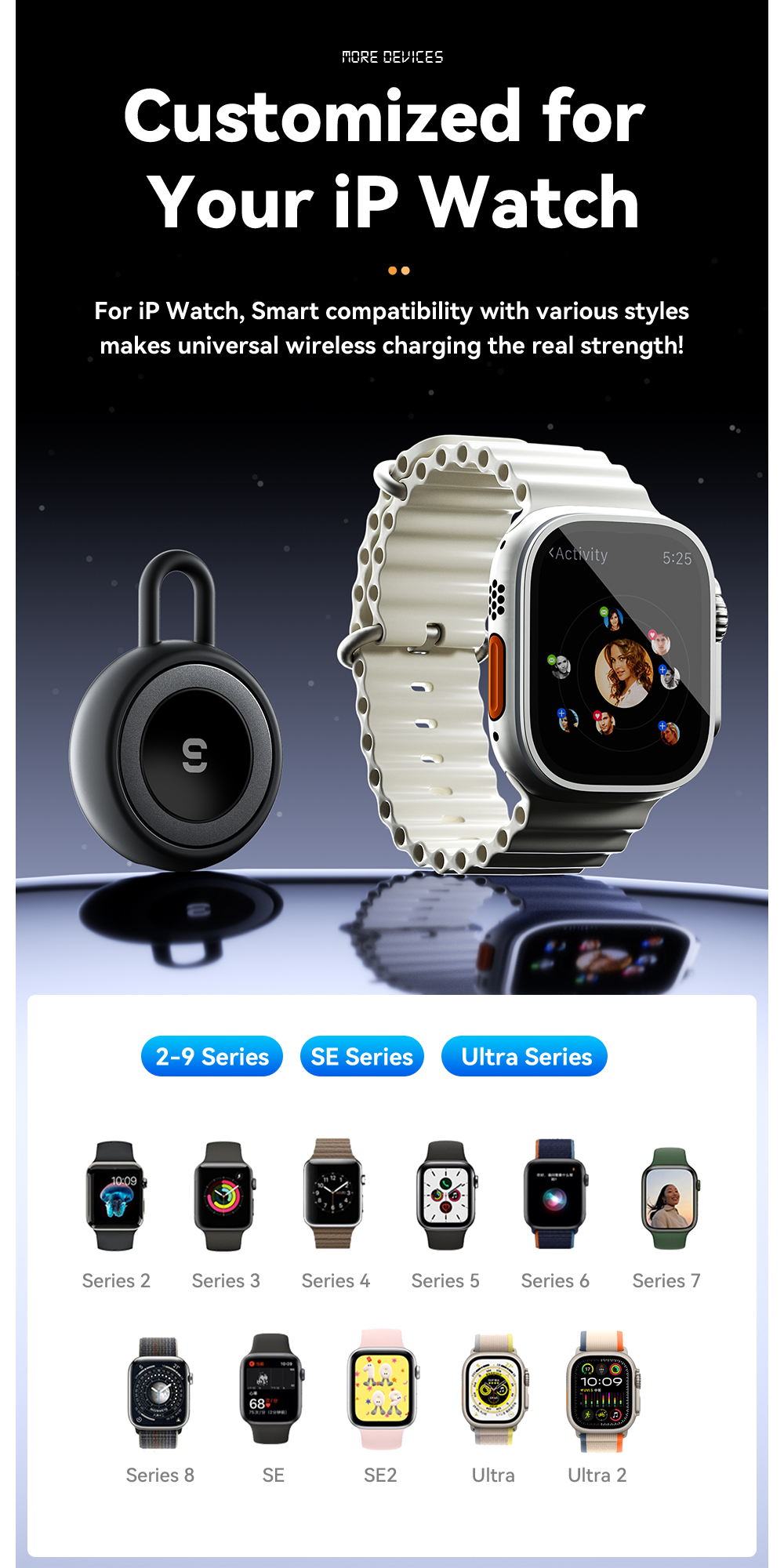Fast Charging AP Watch Wireless Magnetic Charger for iPhone Series ...