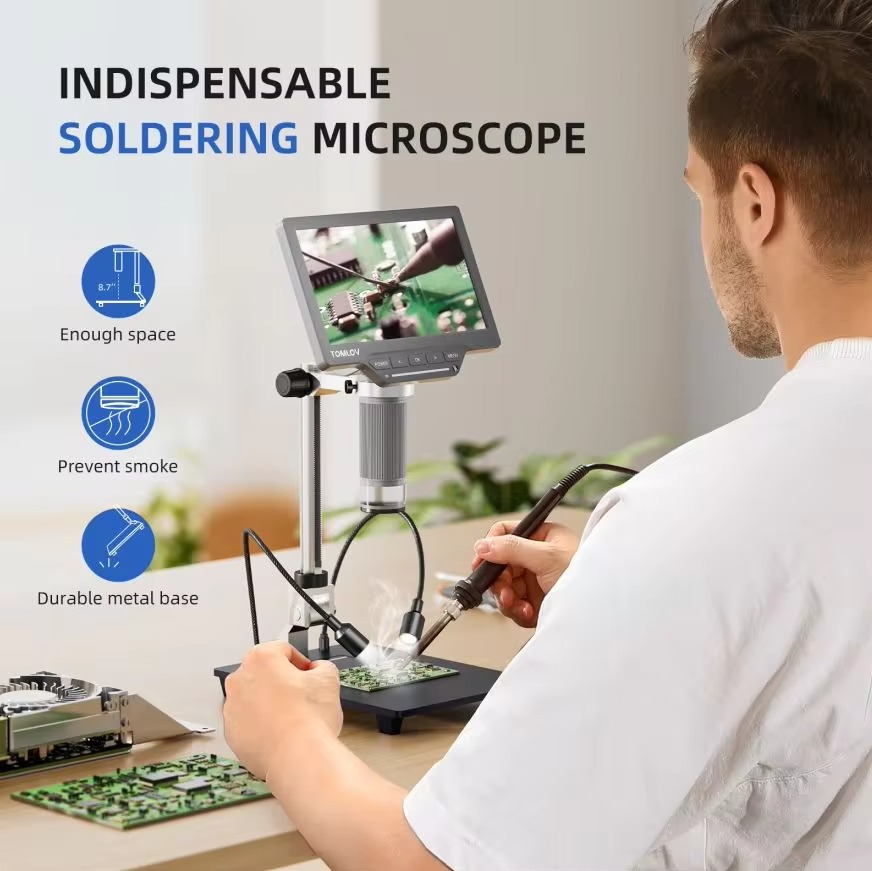 【🔥support Hook Up To PC For Larger View🔥】TOMLOV USB Digital Microscope ...