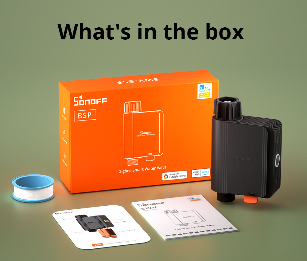 SONOFF SWV Zigbee 3.0 Smart Water Valve IP55 Sprinkler Controller Home ...