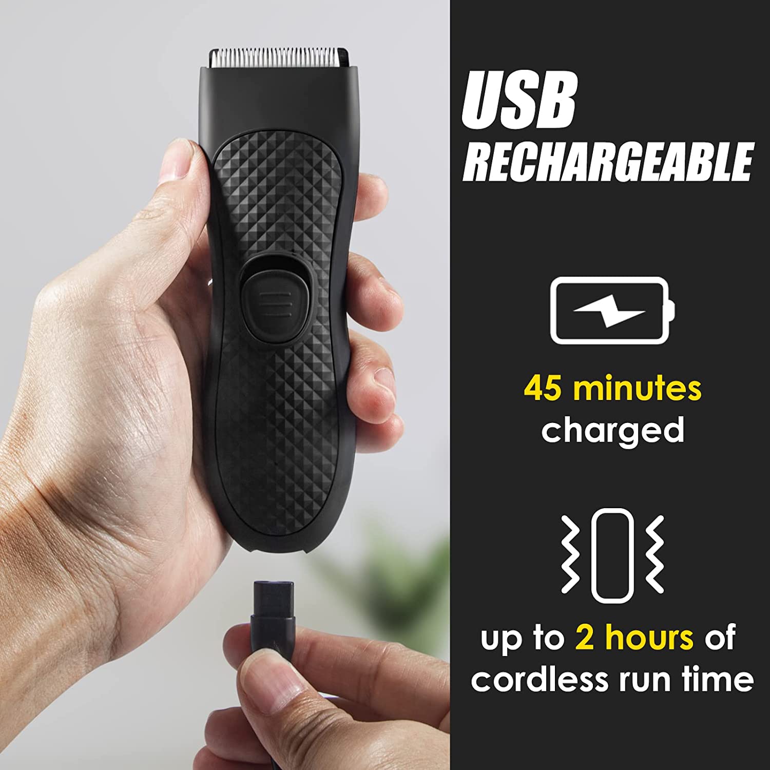 Men's Groin Hair Trimmer Balls Groomer Body Trimmer for Men Pubic ...