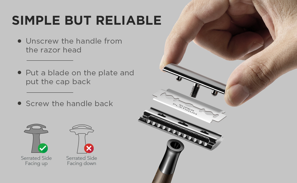 High-End Men's Razor & Women's Hair Remover - Golden Shaver with Wooden ...