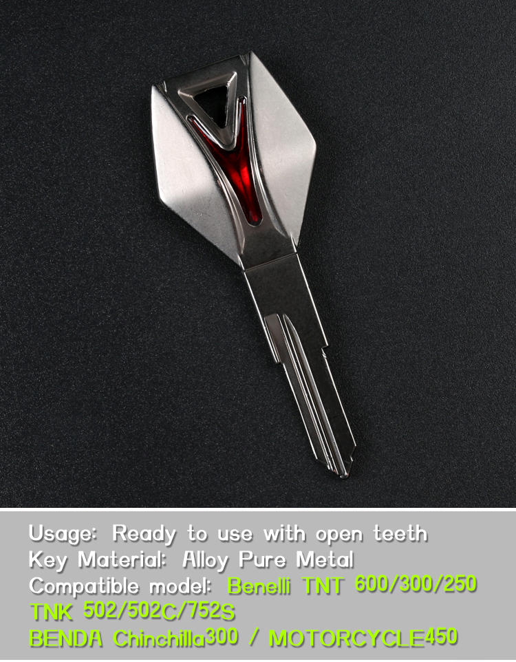 1 Piece Metal Alloy Key Embryos for Benelli TNT 600 300 250 TNK 502 ...