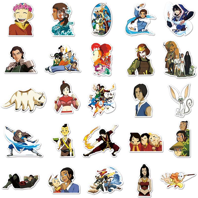 50PCS Animated Avatar The Last Airbender Waterproof Sticker DIY ...