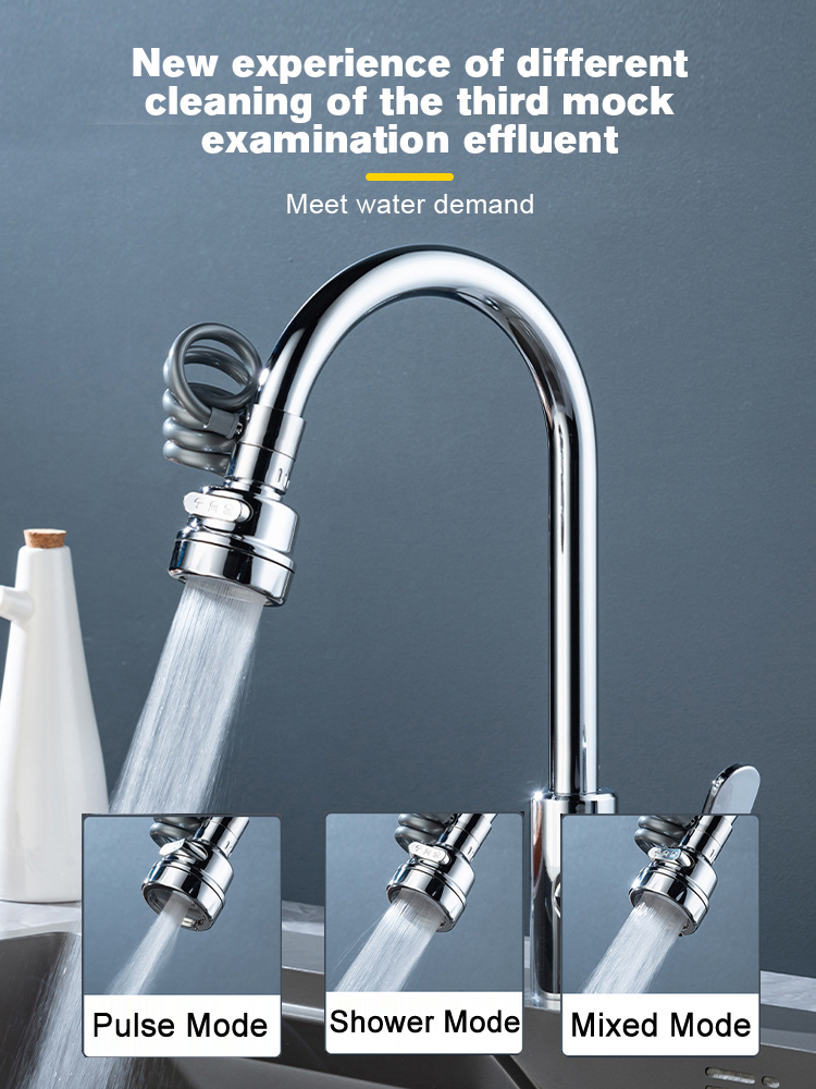 3 Mode Universal Faucet Kitchen Gadgets Faucet 360° Rotation Filter ...
