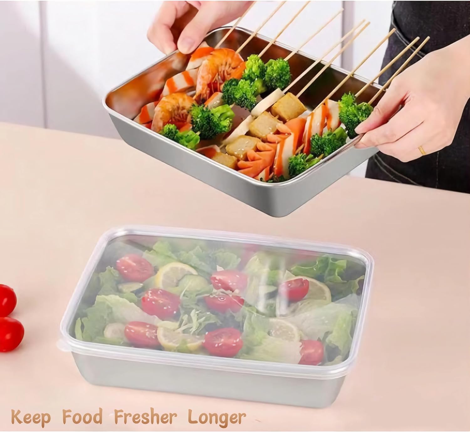 316 Stainless Steel Box Organizer food storage container Fresh Keeping ...
