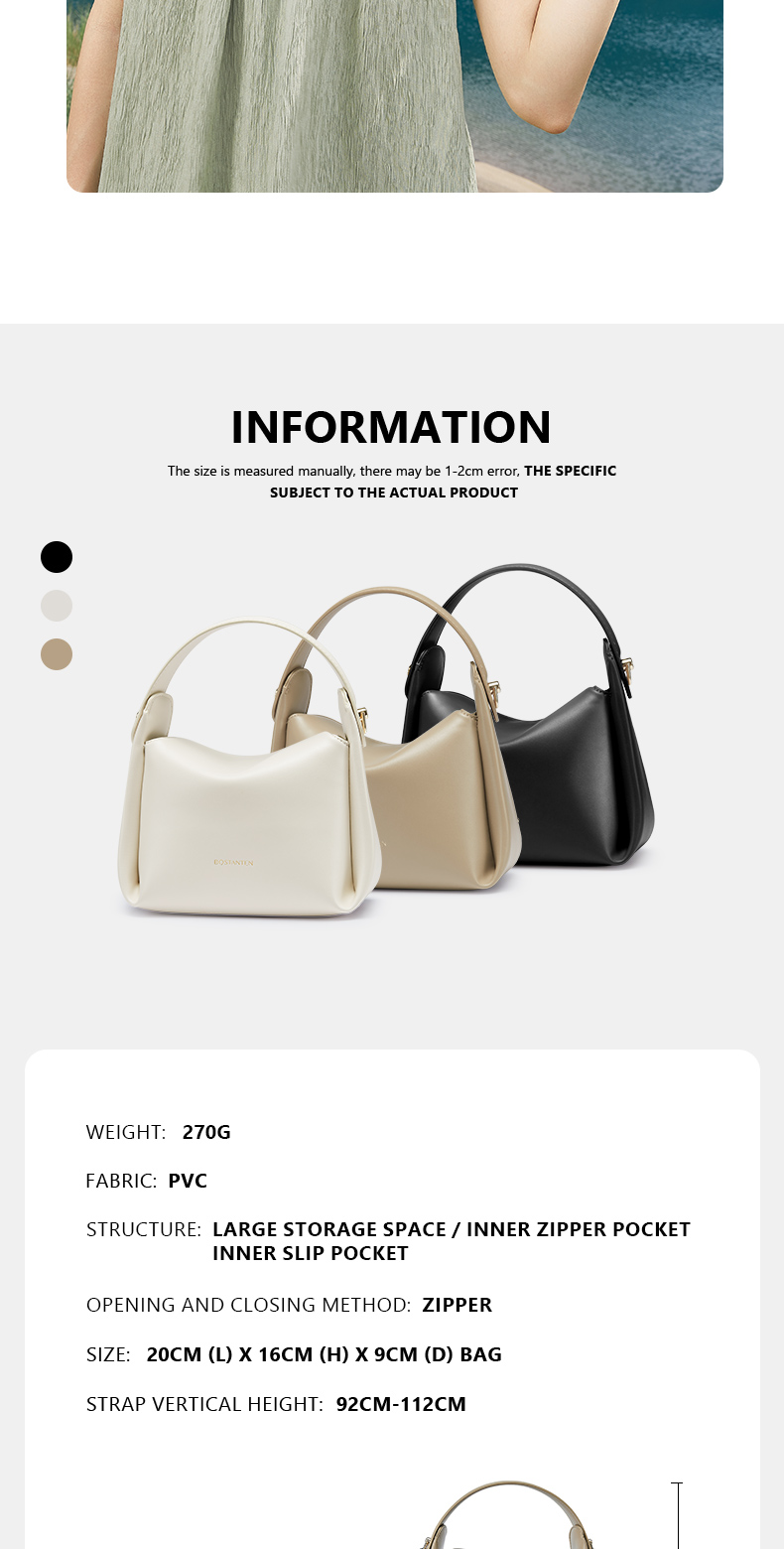 Bostanten Shoulder Bag Ladies Handbag PU Leather Tote Bag | Shopee Malaysia