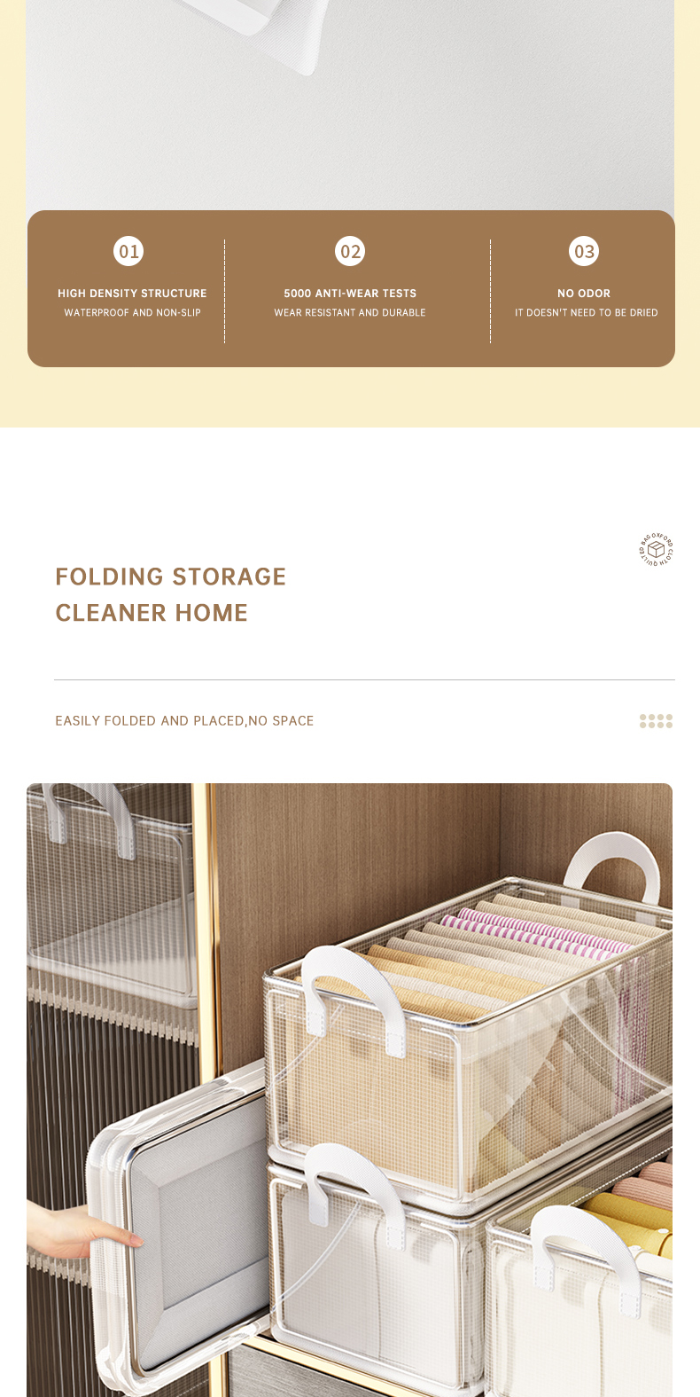 Transparent storage box ，Clothes Organizer Storage Box， Wardrobe Closet ...