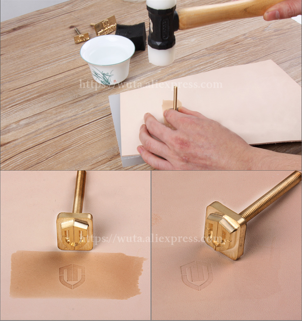 WUTA Custom Embossing Logo Stamp Iron Electric Handle Brass Stamp Seals ...