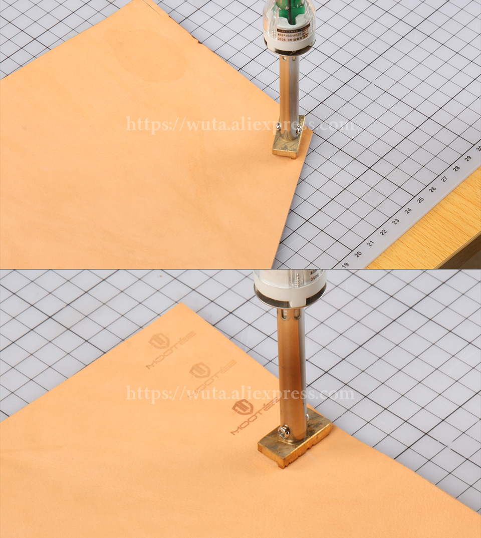 WUTA Custom Embossing Logo Stamp Iron Electric Handle Brass Stamp Seals ...