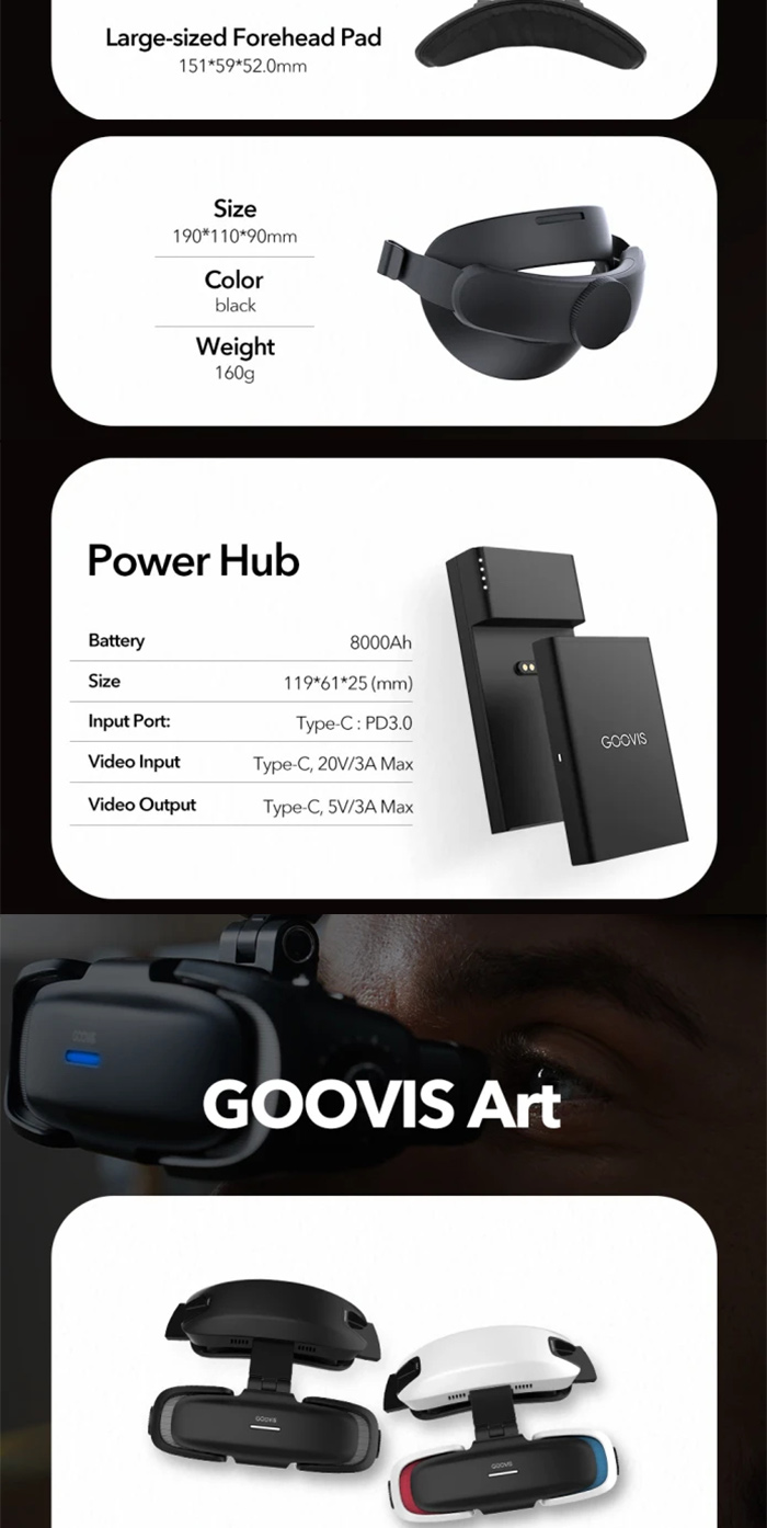 GOOVIS Art XR Smart Glasses High definition XR Head Mounted Display ...