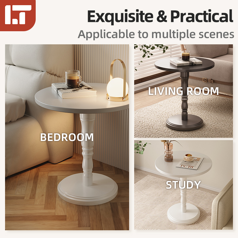 Meja Kopi Meja bulat Round Coffee Table Nordic Discussion Table Sofa ...