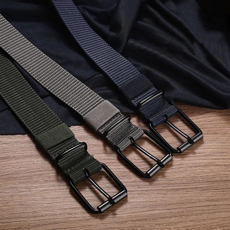 Retro Fashion Men's Belt Metal Buckle Braided Belt Outdoor Sports ...