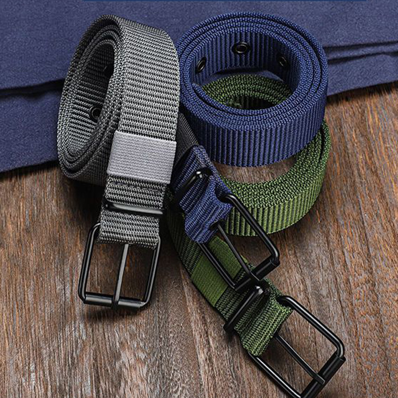 Retro Fashion Men's Belt Metal Buckle Braided Belt Outdoor Sports ...