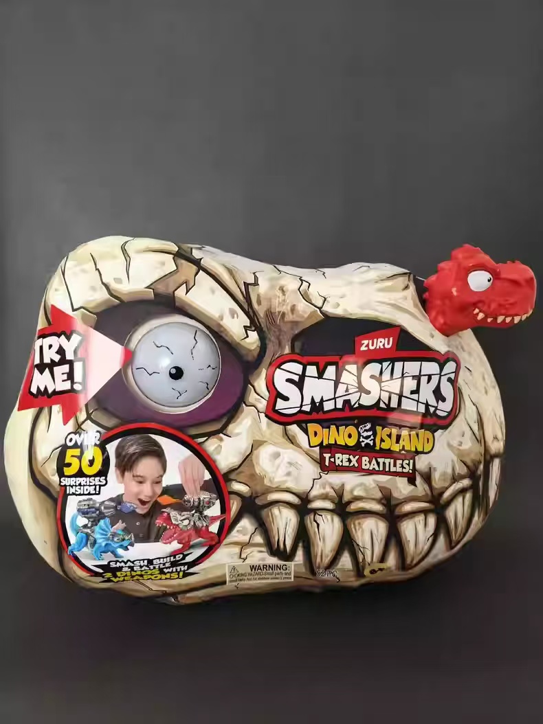 Smashers Dino Island T-Rex Battles (Red Version) by ZURU 50+ Surprises ...