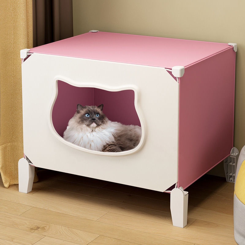 Ready Stock Cat Bed House Sleeping Nest Box Big Indoor Pet Bed Cat ...